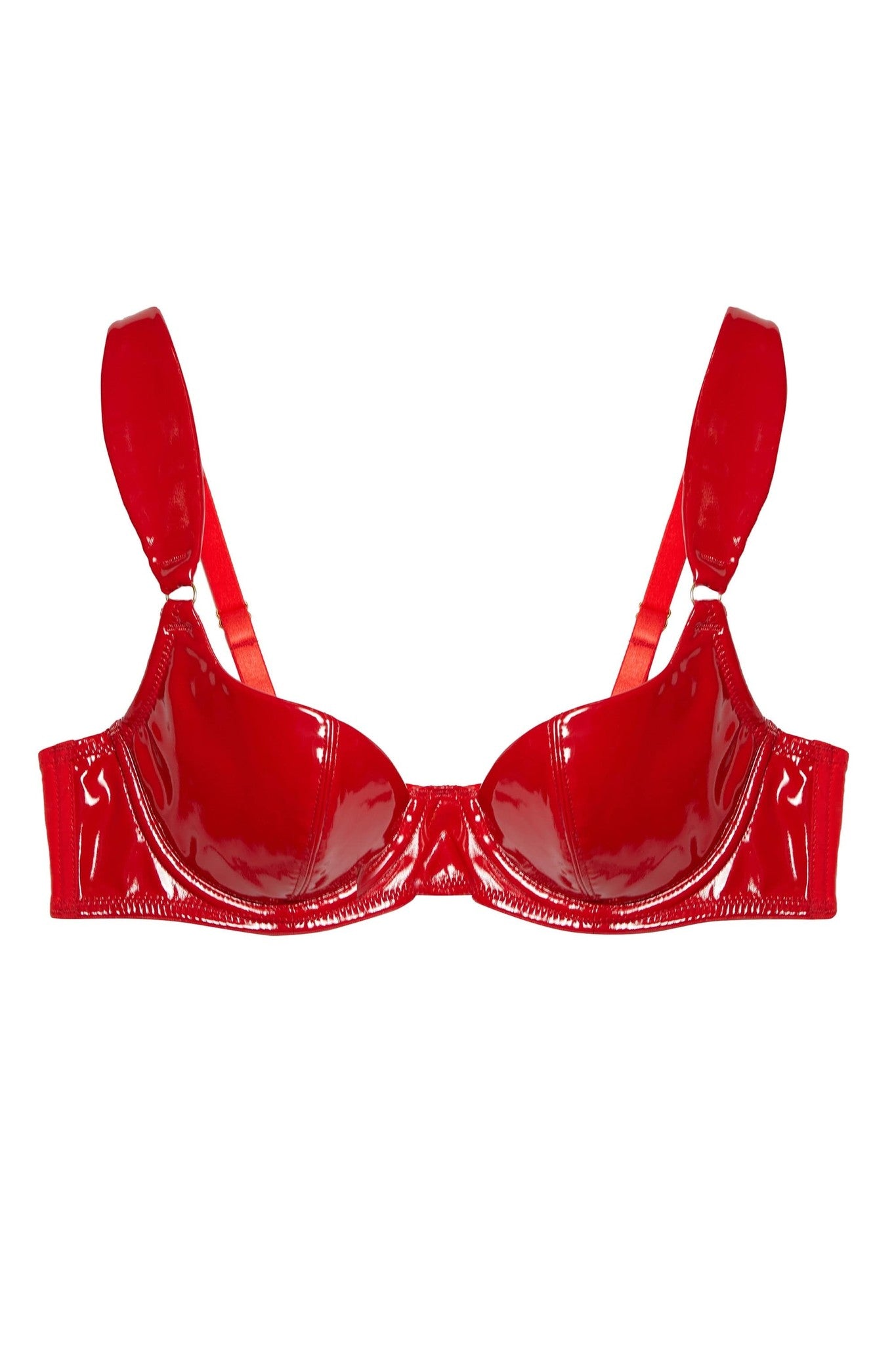 HUSTLER - MAXINE PVC PLUNGE BRA - Red – The Rack Shack